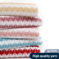 China Oem Custom 100% Polyester Printed  stripe Coral Flannel Plaid Fleece Fabric For Baby Blanket - for sale