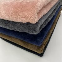 China stock lot super soft velboa 100 polyester double face north pole blanket fleece fabric for winter  clothes for sale