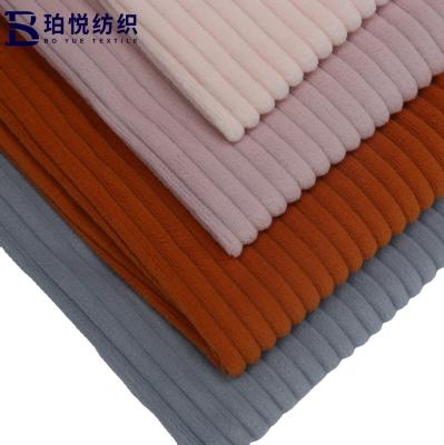 China Hot Sale Best Quality 220G 100%polyester   corduroy velvet fabric for garment for sale