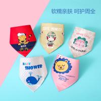 China Adjustable Triangular bibs 100% Organic Cotton No fluorescence baby bandana drool bibs Baby Bibs Cotton for sale