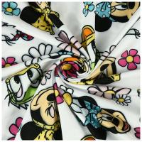 China 4 way stretch customized printed swimwear fabric knitted little daisy 87% polyester 13%Spandex fabric for sale