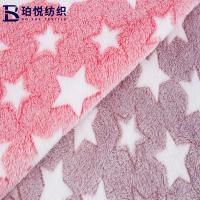 China The New Listing Velvey Velvet Reef Sequin Print Cotton Flannel Fleece Coral Flece Fabric for sale