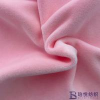 China New Listing Cushion Spandex Garment Fabric Crystal On The Upper Layer Soft Super Velvet for sale