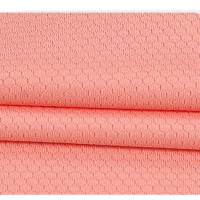 China Plain Dyed Honeycomb Mesh Fabric Anti Pill Nylon Cotton Fabric for sale