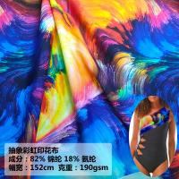 China Printed Mesh Textured Knit Fabric Nylon Spandex Fabric For Swimsuit Yoga Cloths for sale