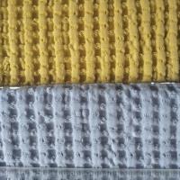 China Eco-Friendly Waffle Cloth Fabric 290Gsm Bamboo Fiber Honeycomb Fabric for sale