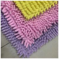 China Chenille Microfiber Textile Woven Fabric Rug Mop Car Cleaning No Pile Bath Mat Fabric for sale