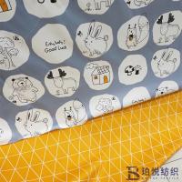 China Best Selling Manufacturer Bed Sheet Fabric Kids Cotton Twill Patchwork Cloth Diy Sewing Quilting Fat Quarters Material for sale