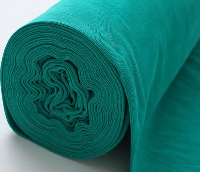 China Pure Rib Cuff Fabric Cotton Stretch 728 Colours Medium Weight for sale
