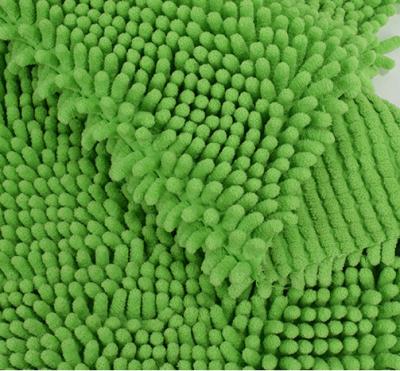 China Cleaning Microfiber Plush Fabric Shaggy Chenille Cloth 100% Polyester for sale
