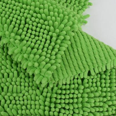 China Cleaning Microfiber Plush Fabric Shaggy Chenille Cloth 100% Polyester for sale