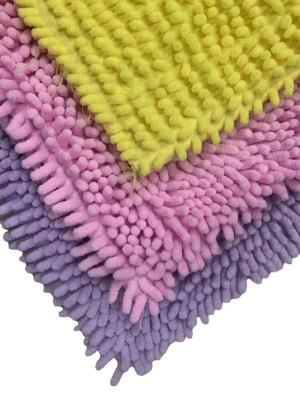 China Cleaning Microfiber Plush Chenille Fabric 100% Polyester Blanket Shaggy Fabric for sale