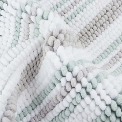 China Cleaning Microfiber Plush Chenille Fabric 100% Polyester Blanket Shaggy Fabric for sale