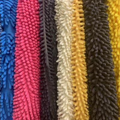 China Chenille Shaggy Home Textile Fabrics Microfiber Mop Polyester Blanket for sale