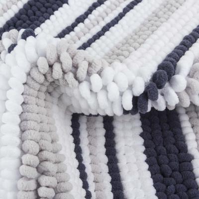 China Chenille Shaggy Home Textile Fabrics Microfiber Mop Polyester Blanket for sale