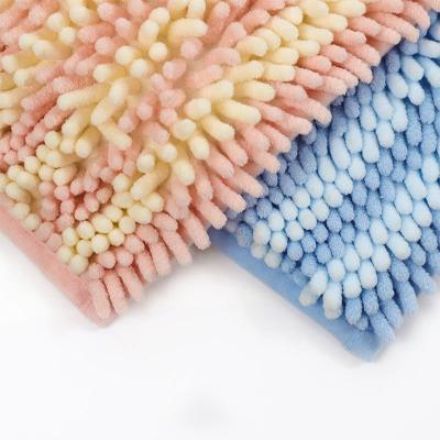 China In Roll Microfiber Mop Fabric Chenille Polyester Blanket Shaggy Cloth for sale