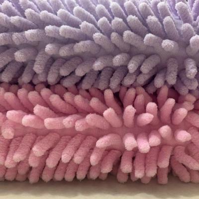 China Microfiber Home Textile Fabrics Chenille Mop Cloth Polyester Blanket Shaggy Fabric for sale