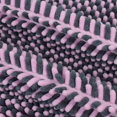 China Microfiber Home Textile Fabrics Chenille Mop Cloth Polyester Blanket Shaggy Fabric for sale