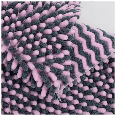 China Microfiber Home Textile Fabrics Chenille Mop Cloth Polyester Blanket Shaggy Fabric for sale
