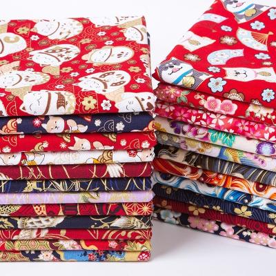 China Japanese Printed Cotton Fabric , Milk Fiber Print Polyester Fabric For Garment for sale