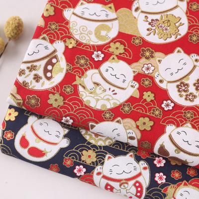 China Japanese Printed Cotton Fabric , Milk Fiber Print Polyester Fabric For Garment for sale