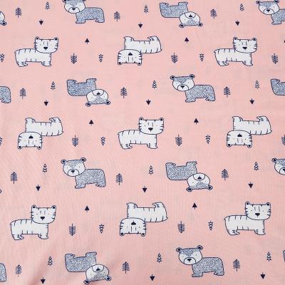 China Milk Fiber Print Bedding Fabric Block Plain Dyed Lightweight 100% Polyester for sale