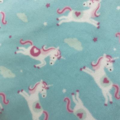 China Super Soft Printed Fleece Fabric Customized Color Medium Weight for sale