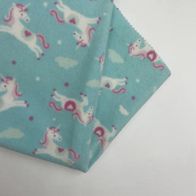 China Super Soft Printed Fleece Fabric Customized Color Medium Weight for sale