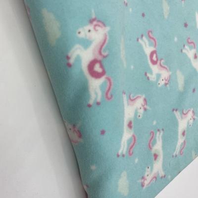 China Printed Soft Fleece Fabric , Plain Dyed Pattern Anti Pill Fabric for sale