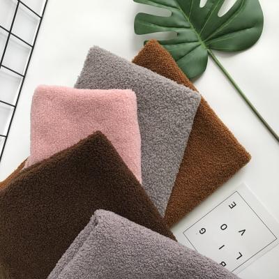 China Teddy Velvet Fleece Fabric Super Soft Weft Plain Dyed For Garment for sale
