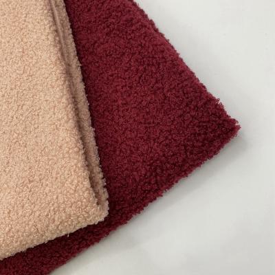 China Teddy Velvet Fleece Fabric Super Soft Weft Plain Dyed For Garment for sale