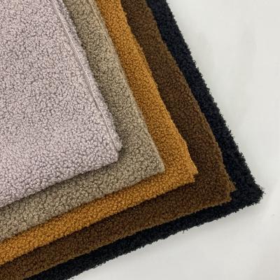 China Medium Weight Velvet Fleece Fabric Plain Polyester 100 For Garment for sale