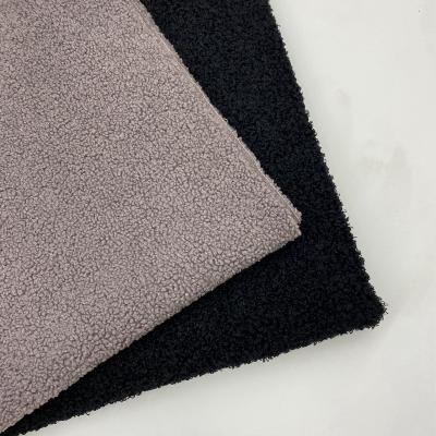 China Medium Weight Velvet Fleece Fabric Plain Polyester 100 For Garment for sale