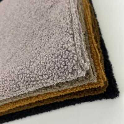 China Polyester 100 Super Soft Fabric Velvet , Garment Teddy Fleece Fabric for sale