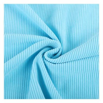 China Anti Pill Polyester Rib Fabric Wale Corduroy Fabric For Garment for sale