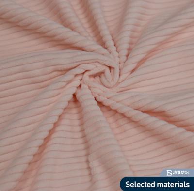 China 220G Polyester Velvet Corduroy Fabric Anti Pill For Garment Customized Color for sale