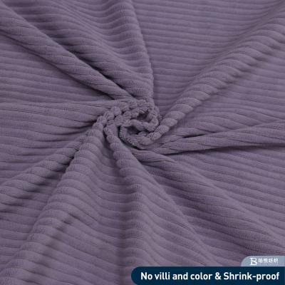 China 220G Polyester Velvet Corduroy Fabric Anti Pill For Garment Customized Color for sale