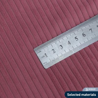 China 220G Polyester Velvet Corduroy Fabric Anti Pill For Garment Customized Color for sale