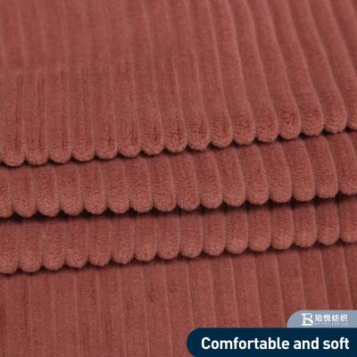 China 220G Polyester Velvet Corduroy Fabric Anti Pill For Garment Customized Color for sale