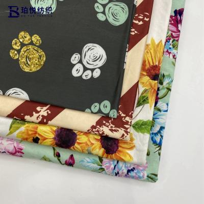 China Skin Friendly Jersey Blend Fabric Tencel Milk Fiber Printing Fabric Lightweight for sale