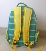 China OEM ODM Green White Polyester Striped High School Backpacks with Laptop Pocket for sale