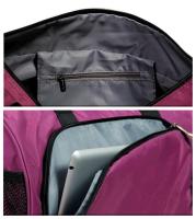 China Casual Waterproof  Nylon Duffel Bags , Pink  Women'S Duffel Bag Two Side Pockets for sale