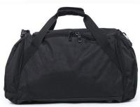 China Customized Portable Black  Duffel Bags Luggage Fashionable 600D Polyester Material for sale