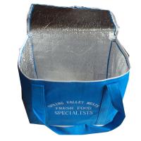 China Dark Blue Lunch Box Insulated Cooler Bags For Men , 2mm Aluminium EPE Inside for sale