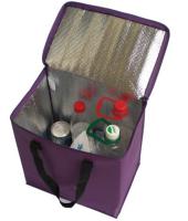 China Insulated Cooler Tote Bags / Disposable Lunch Bag / Purple Cooler Bag For Adults for sale