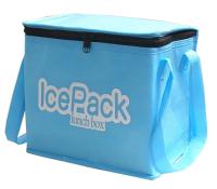 China Portable Nonwoven Insulated Cooler Bags For Promotional , Grey / Blue for sale