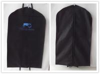 China Luxury PVC Leather Hanging embroider suit protector Garment Bag Carry On Suit Cover Black for sale