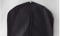 China Luxury PVC Leather Hanging embroider suit protector Garment Bag Carry On Suit Cover Black for sale