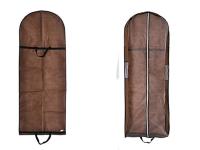 China Non Woven Tri Fold Garment Bag with Handles in Brown , Zip Up Garment Bag for sale