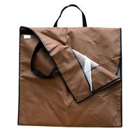 China Non Woven Tri Fold Garment Bag with Handles in Brown , Zip Up Garment Bag for sale